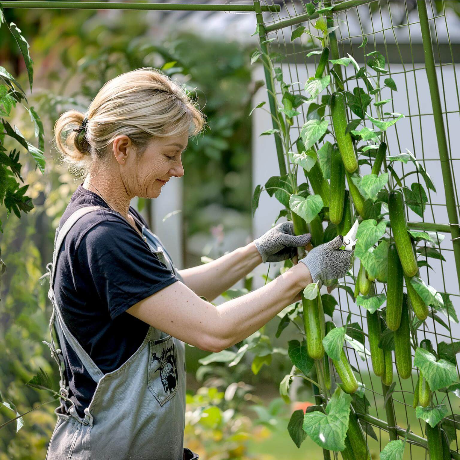 HIRALIY Garden Arch Trellis for Climbing Plants - Premium Drip ...